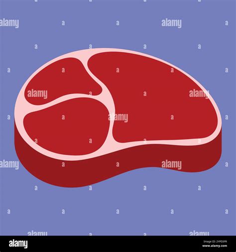 Meat Icon Vector Beef Meat Steak Illustration Meat Vector