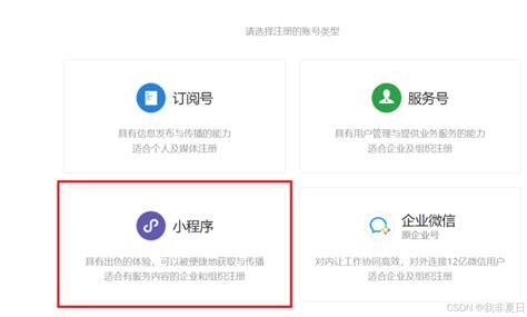 小程序开发设计 第一个小程序：注册小程序开发账号②小程序注册的账号 Csdn博客