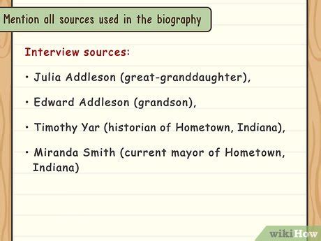 How To Write A Biography Steps With Pictures WikiHow