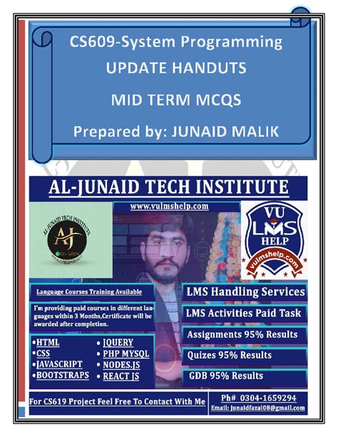 Cs609 Update Midterm Solved Mcqs By Junaid 1 Which Of The Following Tasks Is Not Performed By