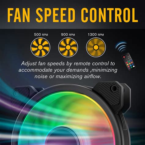 EZDIY FAB ARGB 120mm Case Fans Motherboard Aura Sync Fan High Airflow Speed Adjustable