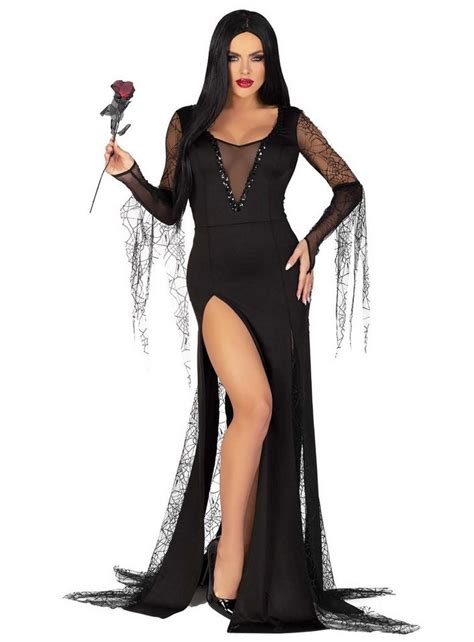 Leg Avenue Kostüm Sexy Morticia Kostüm Verführerisch Düsteres Halloween Kostüm