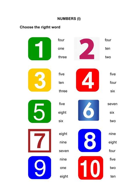 Numbers 1 10 Online Worksheet For Grade 1 2 Live Worksheets