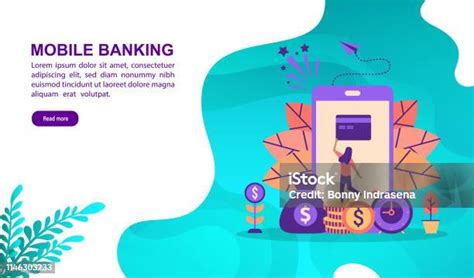 캐릭터와 모바일 뱅킹 일러스트 개념입니다 배너 프레젠테이션 소셜 미디어 포스터 광고 및 프로 모션에 대 한 템플릿 개념에 대한