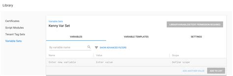 Libraryvariablesetview Doesnt Grant Access To View Variables In A Set