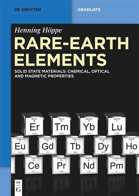 Rare Earth Elements Solid State Materials Chemical Optical And Magnetic