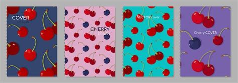 Premium Vector Cover Page Templates Vector Cherries Prints