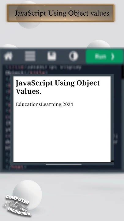 𝐉𝐚𝐯𝐚𝐒𝐜𝐫𝐢𝐩𝐭 𝐔𝐬𝐢𝐧𝐠 𝐎𝐛𝐣𝐞𝐜𝐭 𝐯𝐚𝐥𝐮𝐞𝐬 Javascript Using Object Values