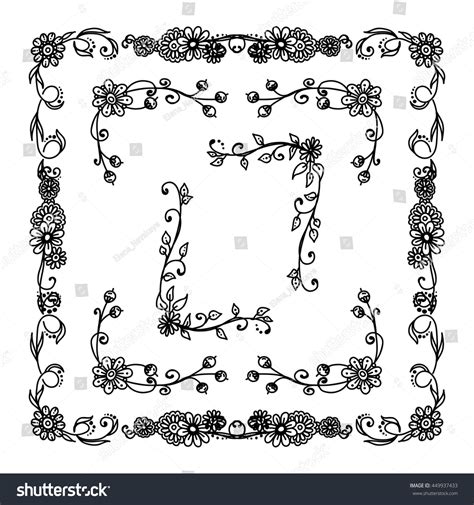 Vector Set Elements Design Square Rectangle Stock Vector Royalty Free