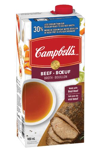 Campbells® 30 Less Sodium Ready To Use Beef Broth Campbell Company
