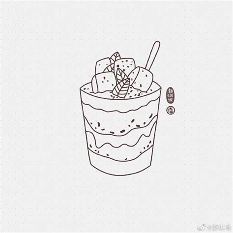 终于凑够了九宫格，跟我一起来份下午茶呀，每一口甜点都是满满的幸福听美南子讲故事 手帐简笔画 每日一画简笔画 美南子的简笔插画课超话 花瓣网