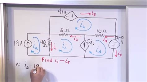 Lesson 18 Mesh Current Problems With Dependent Sources Part 4 Engineering Circuits Youtube