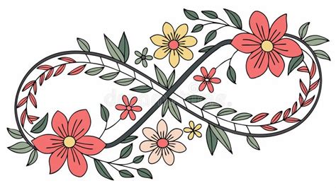 Infinity Symbol With Floral Decor Eternity And Decorative Design Vector Design Generative Ai
