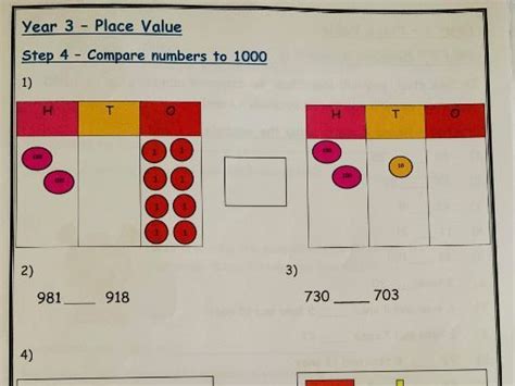 Year 3 Maths Compare Numbers To 1000 Teaching Resources