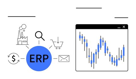 Erp System Integration With Industry Icons Vector Image