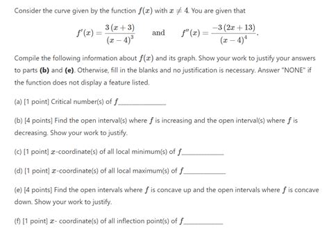 Solved Consider The Curve Given By The Function F X With Chegg