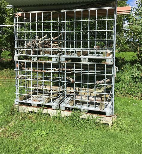 Firewood Storage From Ibc Cages 6 Steps With Pictures Instructables