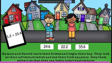 Adding Subtracting Multiplying Dividing Decimals Th Grade Math Game Digital