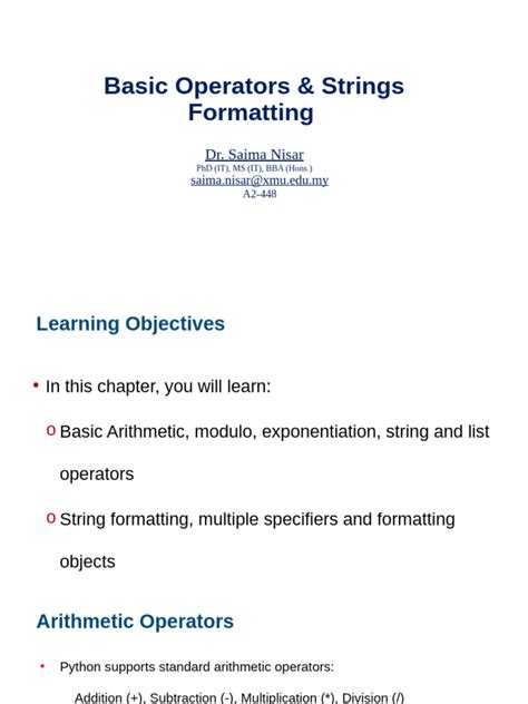 Python Lesson 4 Basic Operators Pdf Parameter Computer Programming