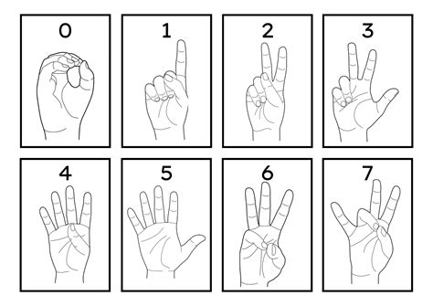 Aslnumbers 1 20 Flashcards Bw And Color Boarders Made By Teachers