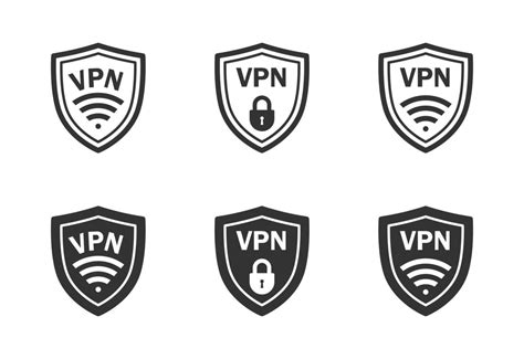 Vpn Shield Icon Set Safe Vpn Symbol Vector Illustration 42063368 Vector Art At Vecteezy