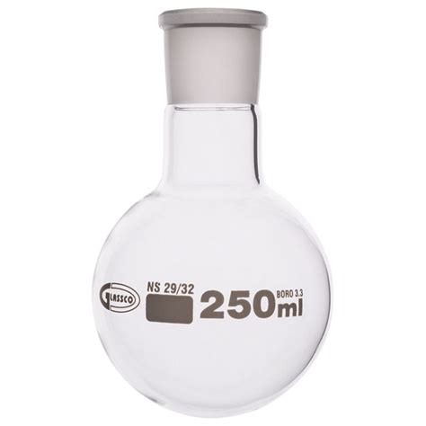 Glassco Jointed Round Bottom Glass Flask With Short Neck 250ml 29 32 Pack Of 10 Rapid Electronics