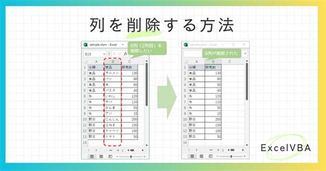 【excelvba】列を削除する方法（複数列範囲・最終列まで） ゆるっと自動化