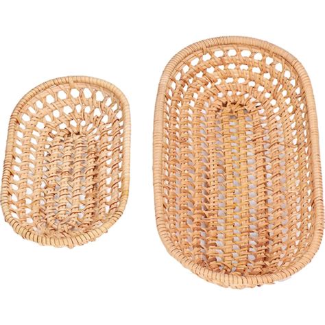 Moqin Bread Baskets Sets Tabletop Food Serving Baskets Trays