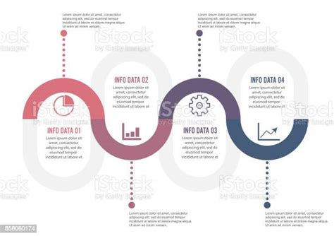 워크플로 배너 다이어그램 웹 디자인 영역형 차트 서식 파일 타임 라인 Infographic 색된 가로 4 자리 번호를 사용할 수