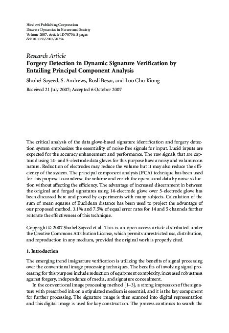 Pdf Research Article Forgery Detection In Dynamic Signature