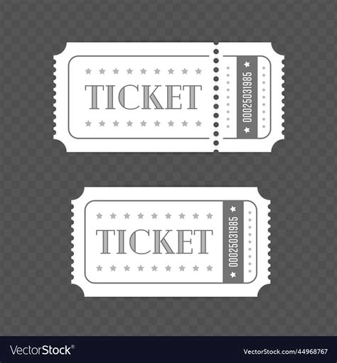 Ticket Template Royalty Free Vector Image Vectorstock