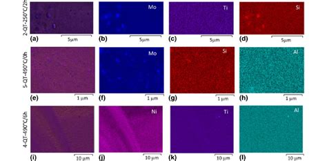 identification of mo si particles in part 2 qt 250 °c 2 h a d