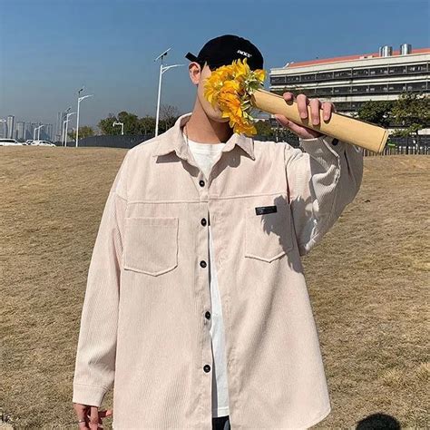 灯芯绒衬衫男长袖韩版宽松ins潮流百搭痞帅衬衣港风日系秋季外套