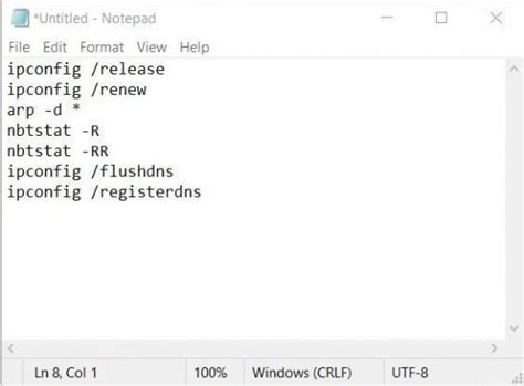 How To Use A Batch File To Reset And Renew A Network Connection In