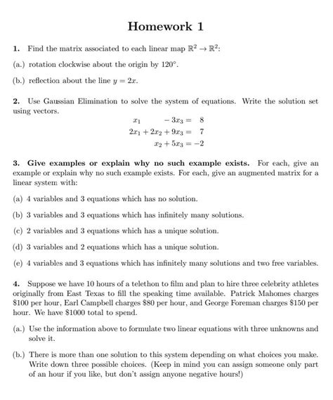 solved 1 find the matrix associated to each linear map