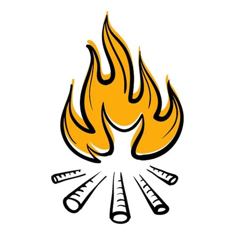 Iconos De Fuego Dibujados A Mano Conjunto De Vectores De Iconos De