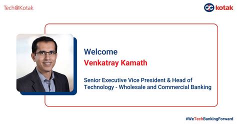 We Are Thrilled To Announce That Venkat Kamath Has Joined Techkotak As Senior Executive Vice