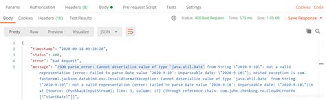 Json Parse Error Cannot Deserialize Value Of Type `javautildate` Csdn博客