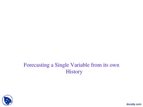 Regression Refresher Economic Forecasting Lecture Slides Docsity