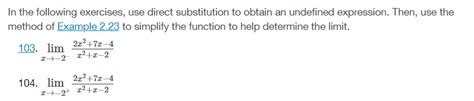 Solved In The Following Exercises Use Direct Substitution