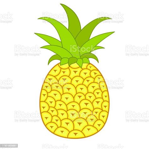 건강한 라이프 스타일을 위한 여름 과일 파인애플 과일 벡터 일러스트 만화 평면 아이콘 절연 어할가 가사 건강한 식생활에 대한 스톡 벡터 아트 및 기타 이미지 Istock