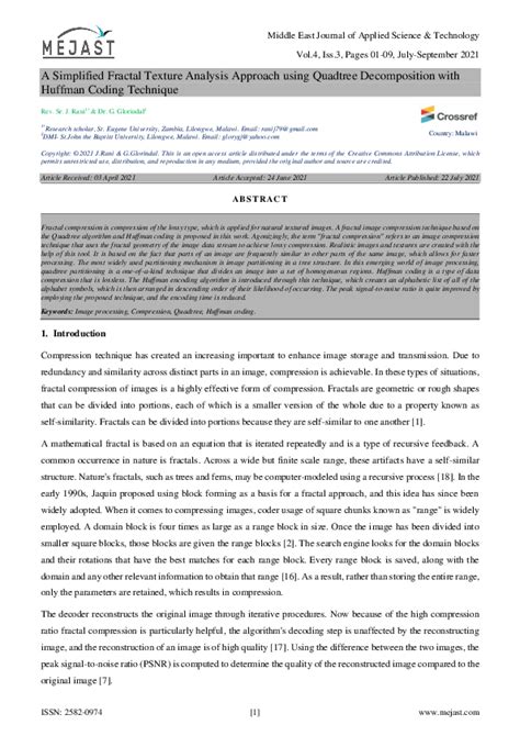 Pdf A Simplified Fractal Texture Analysis Approach Using Quadtree Decomposition With Huffman