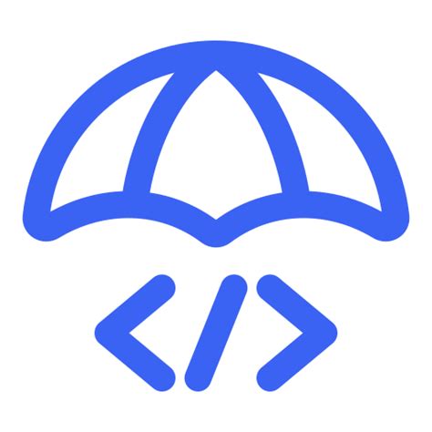 Code Programming Coding Development Protection Umbrella Icon