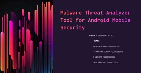 Malware Threat Analyzer Tool For Android Mobile Security