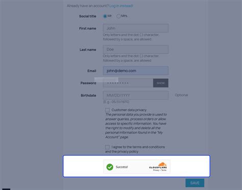 Prestashop Cloudflare Turnstile Captcha Alternative Webkul