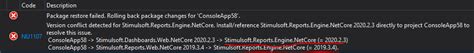Visual Studio How To Fix Nuget Error Version Conflict Detected For
