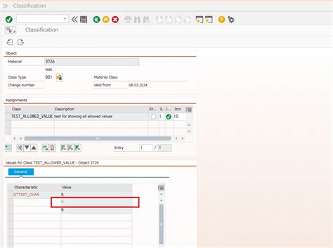 3442633 In Classification View For Characteristic It Is Showing All Allowed Values Instead