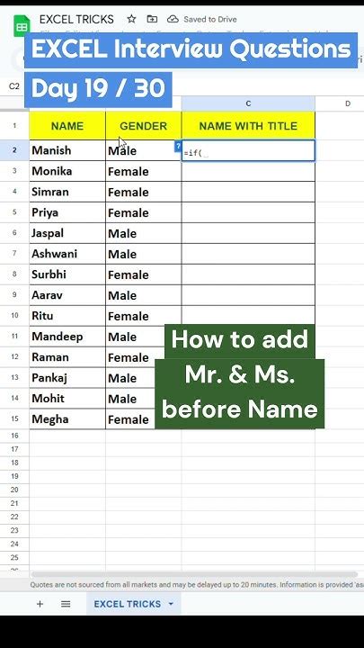 Excel Interview Question Day 1930 Excel Exceltips Exceltricks Advanceexcel Spreadsheet