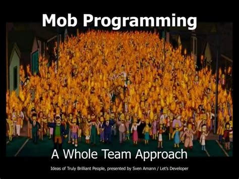 Mob Programming Entwicklertag Frankfurt 2016 Ppt