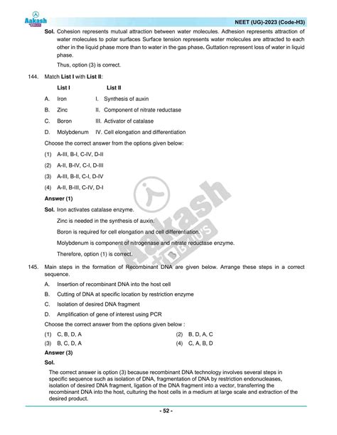 Free Pdf Of Neet 2023 Botany Question Paper Only At Byjus